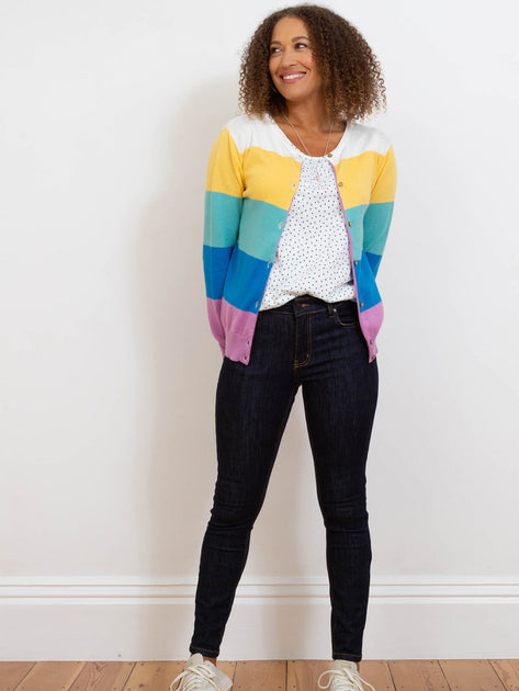 Sandecotes knit cardigan wide stripe | Kite Clothing